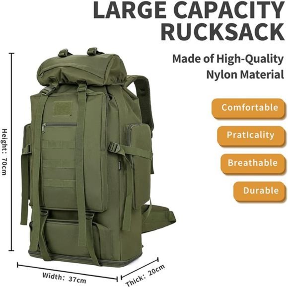 Bags | Military Tactical Backpack For Men Large Army Rucksack Molle Bag ...